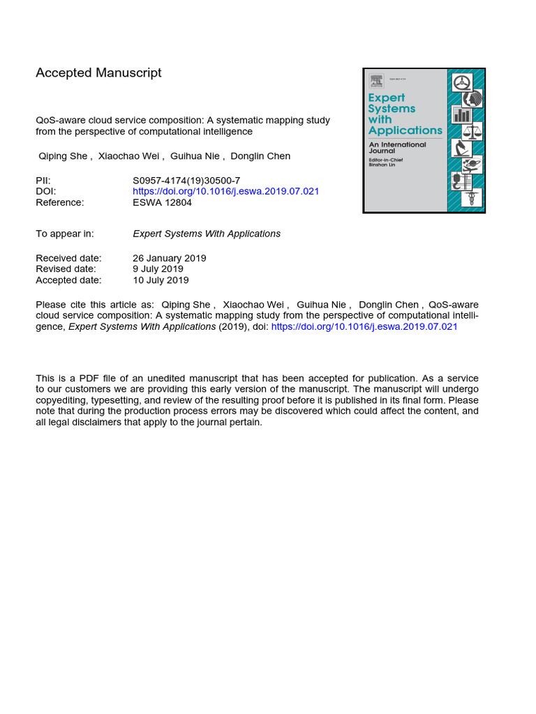 QoS-aware Cloud Service Composition - A Systematic Mappin | PDF