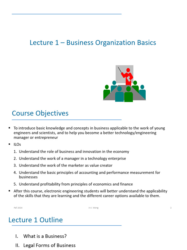 lecture-1 Business Organization Basics | PDF