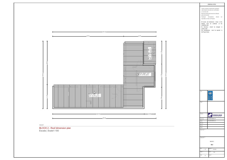 CO - UD AR 02.2 - BLOCK 1 - Dimensions Plan - ROOF PLAN | PDF