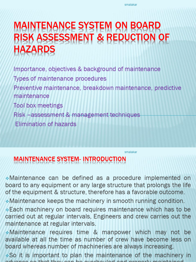 Maintenanace Procedures On Board | PDF