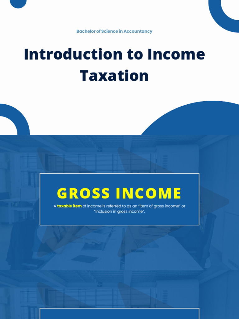Chapter 3 Introduction To Income Taxation | PDF | Gross Income | Taxes