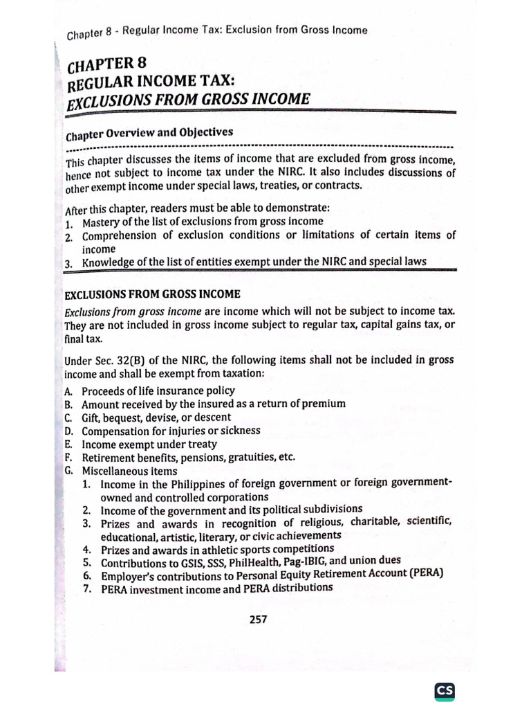 Income Tax Chapter 8 | PDF