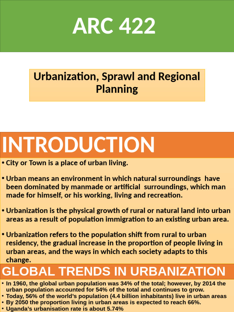 Urbanisation, Sprawl and Regional Planning | PDF | Urban Sprawl ...