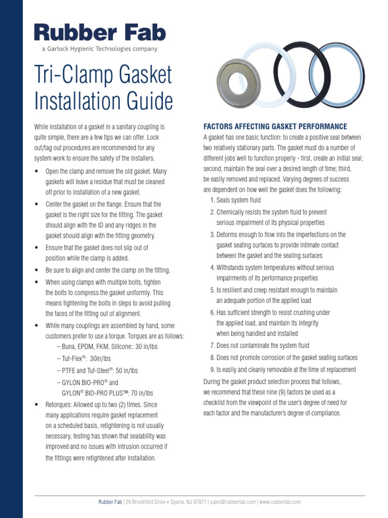 Gasket Install Instructions | PDF