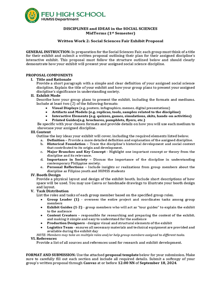 DISS WW2 Social Sciences Fair Instructions and Template 1 | PDF
