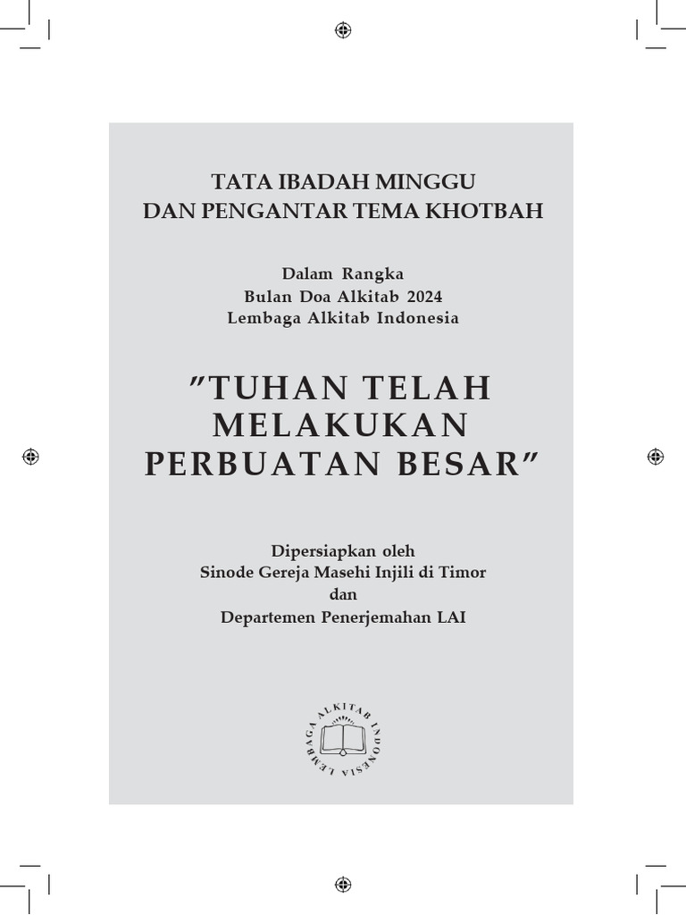 Tata Ibadah - Bda Dewasa 2024 (Minggu 15-9-2024) | PDF