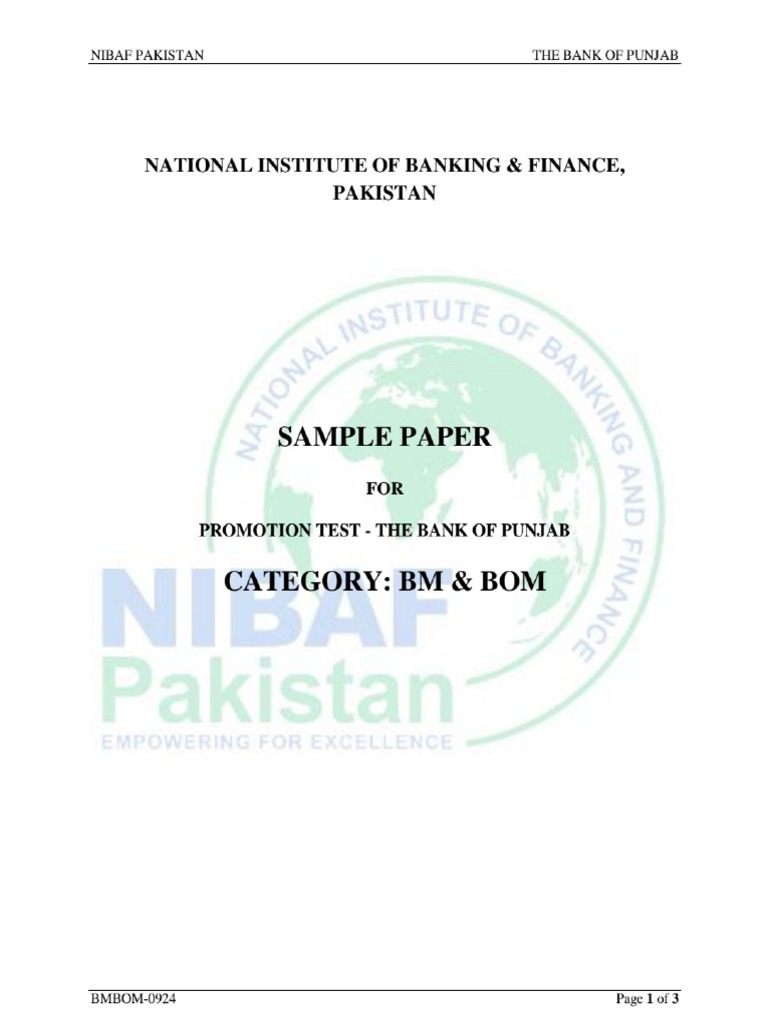 Bop Sample Bmbom New PDF | PDF