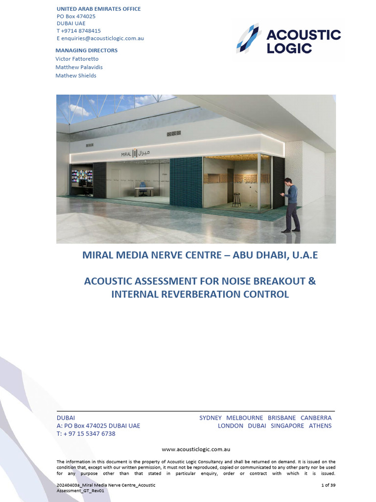 20240403a - Miral Media Nerve Centre - Acoustic Assessment - GT - Rev01 ...