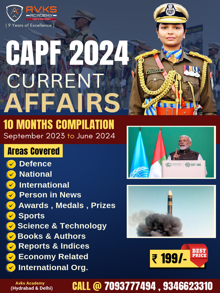 Avks Cureent Affairs 2024 - 38685822 - 2024 - 07 - 08 - 06 - 22 | PDF