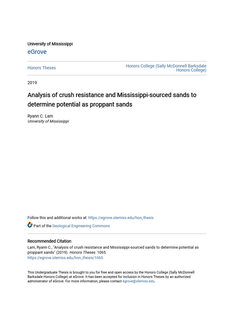Analysis of Crush Resistance of Sand | PDF
