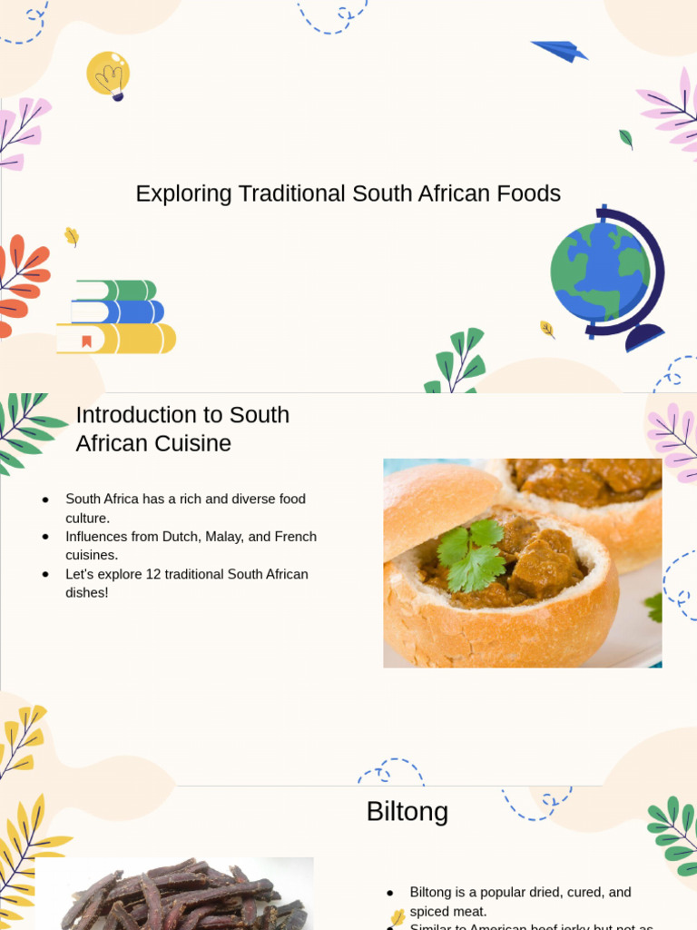 Different culture foods in SA, TERM 3 - 4th grade | PDF