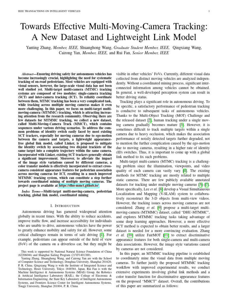 Towards Multi Moving Camera Tracking CVPR | PDF