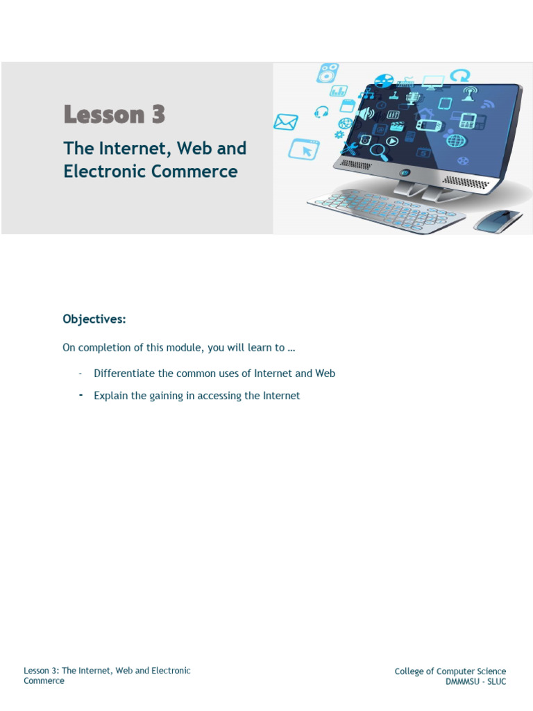 CSCC 101 Introduction To Computing Lesson 3 | PDF