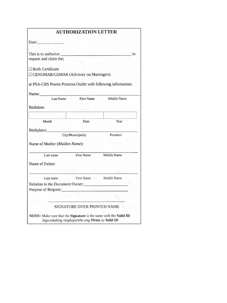 PSA Authorization | PDF