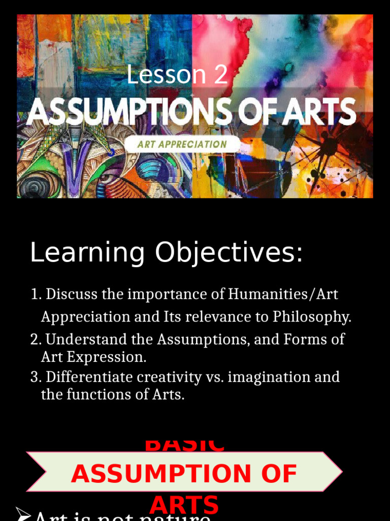 Lesson 2 3 Assumptions and Art History | PDF