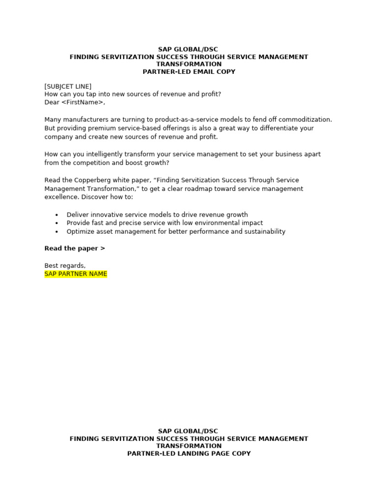 Finding Servitization Success Through Service Management Transformation ...