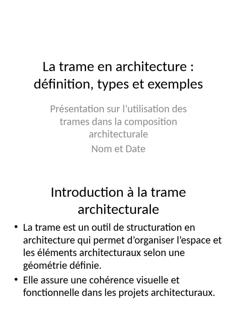 Trame Architecture Presentation | PDF