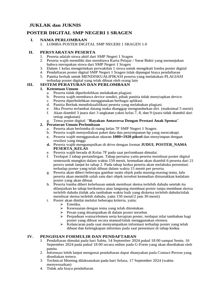 Juklak Dan Juknis Posdig 1.0 | PDF