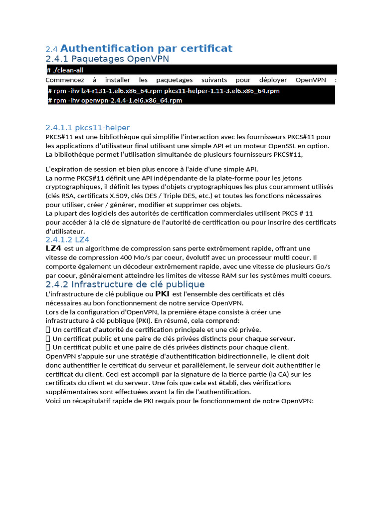 Commencez À Installer Les Paquetages Suivants Pour Déployer OpenVPN | PDF