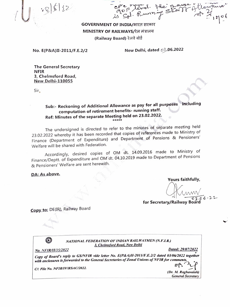 Reckoning of Additional Allowance | PDF