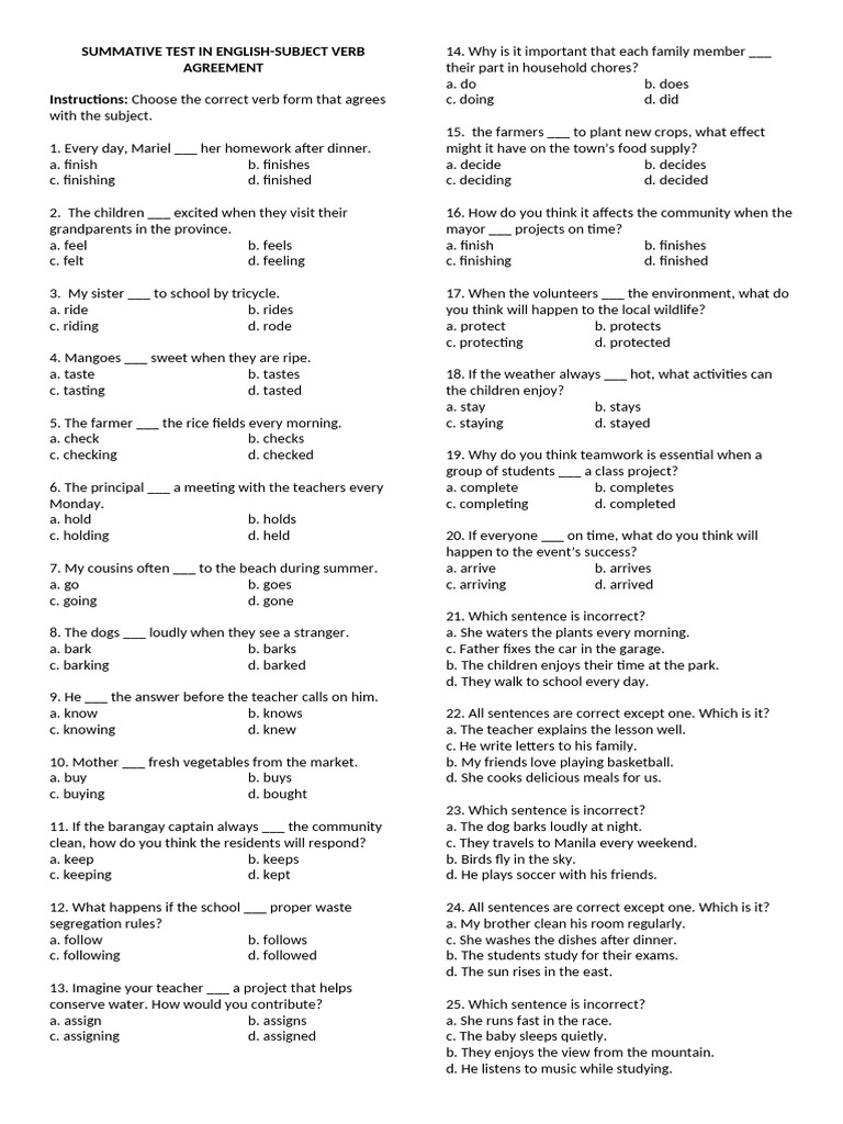 Summative Test in English 5 | PDF