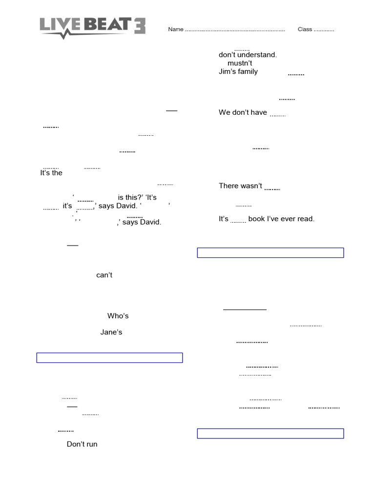 LB3 Diagnostic Test B | PDF