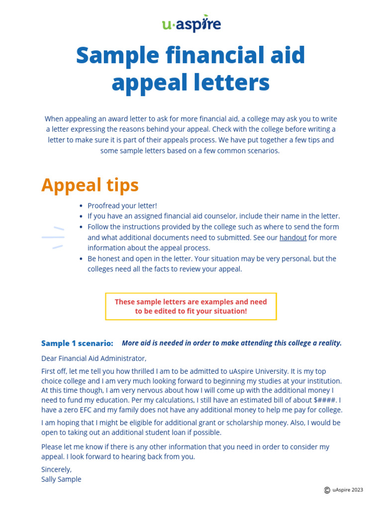 Sample Appeal Letters | PDF