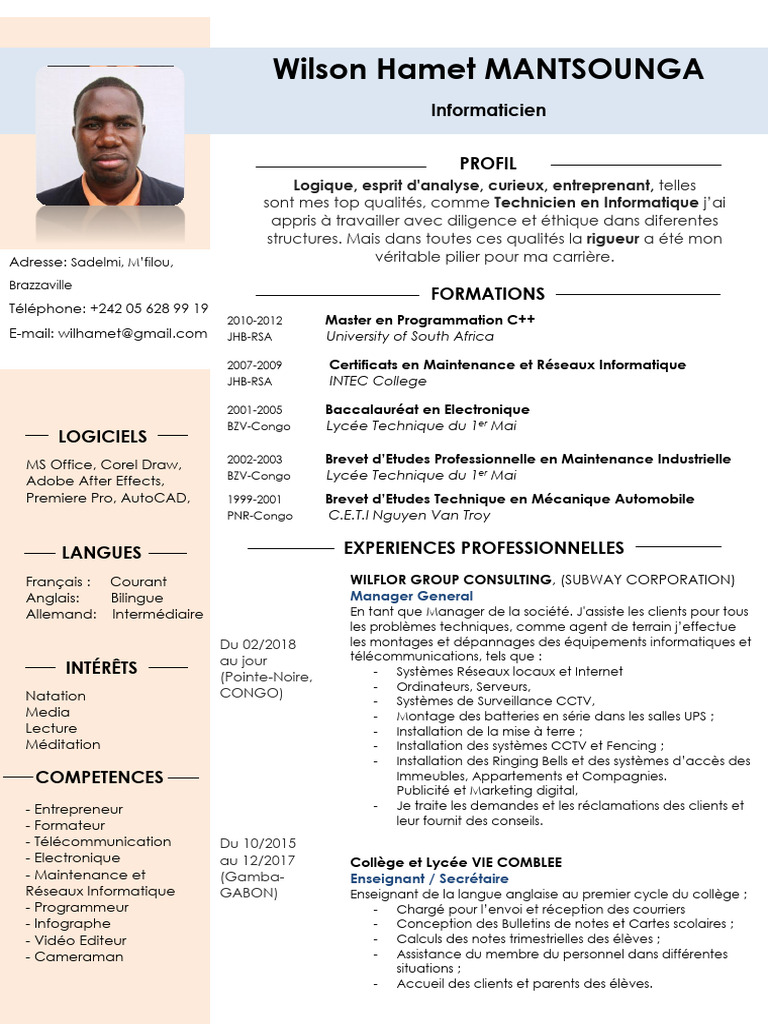 Wilson CV 2021 | PDF