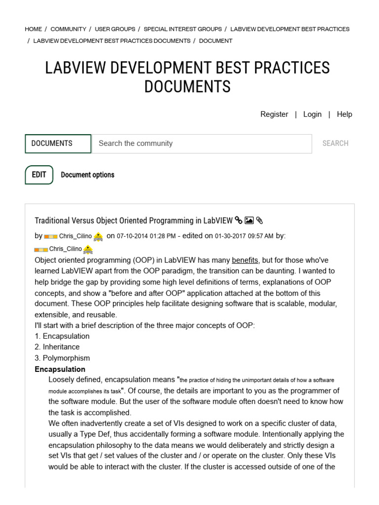 Traditional Versus Object Oriented Programming in LabVIEW - NI ... Traditional Versus Object Oriented Programming in LabVIEW - NI ...