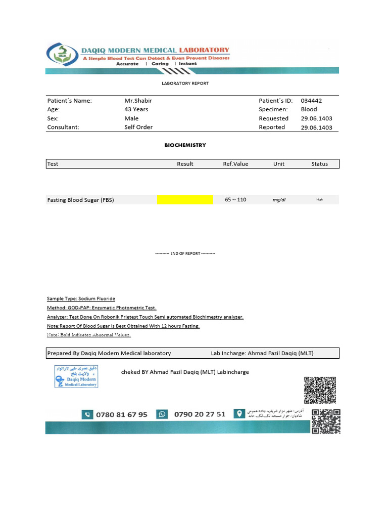 MR Shabir Fbs Report | PDF