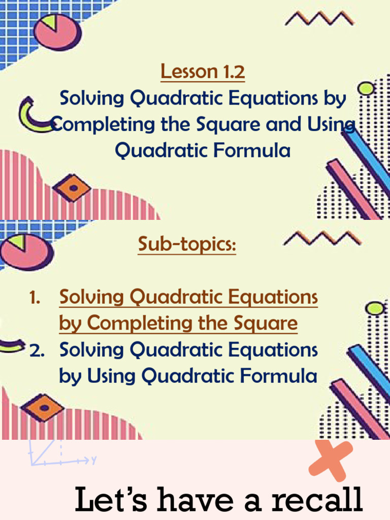 Completing The Square | PDF