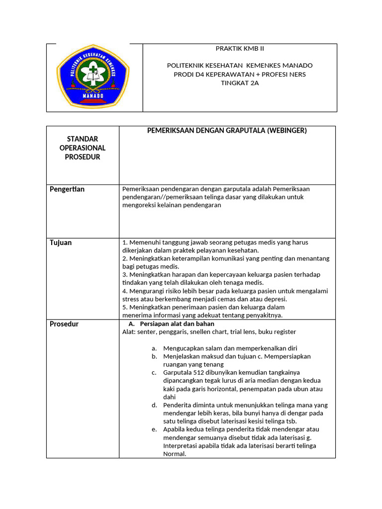 Sop KMB Kelompok 6 | PDF