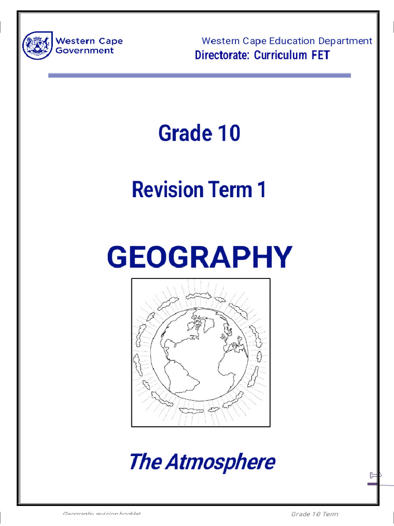 Geography Grade 10 Revision Material Term 1 - 2022 - Phoenix | PDF