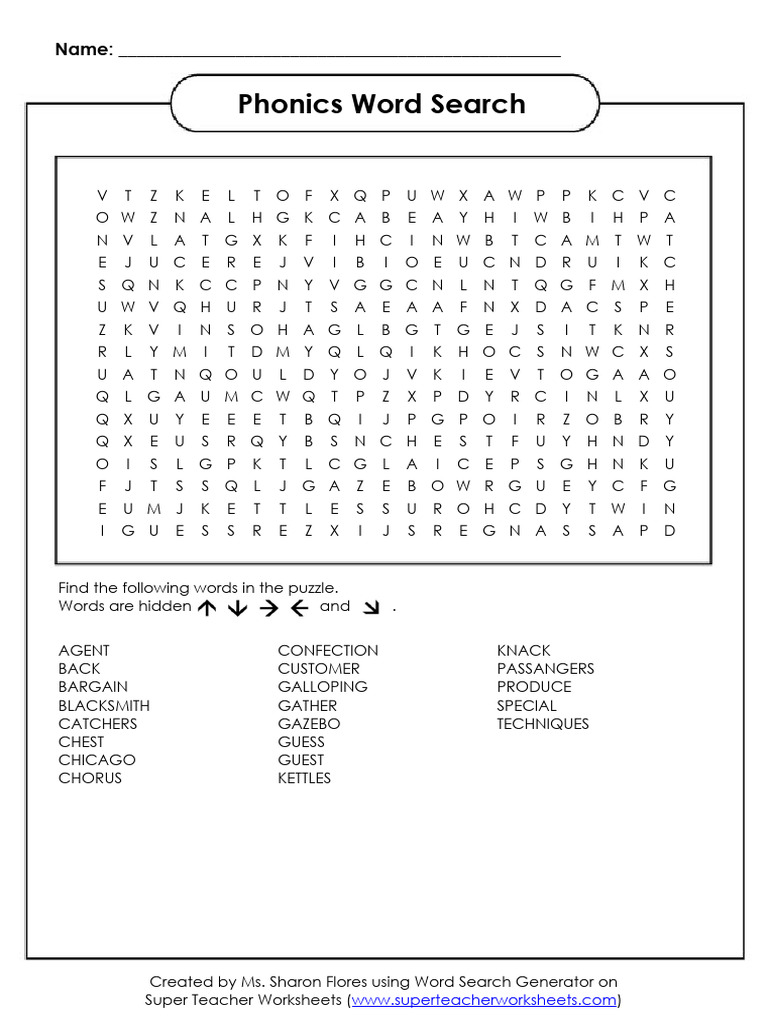 Phonics Word Search | PDF