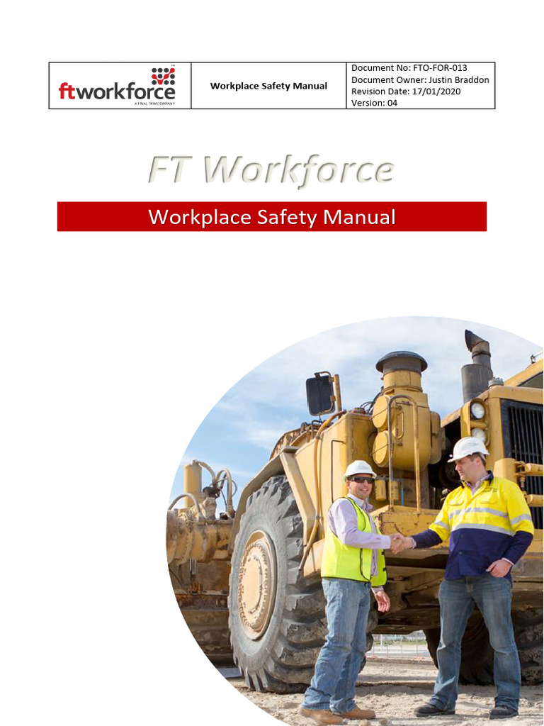 FTO-For-013-4 Employee Workplace Safety Manual | PDF