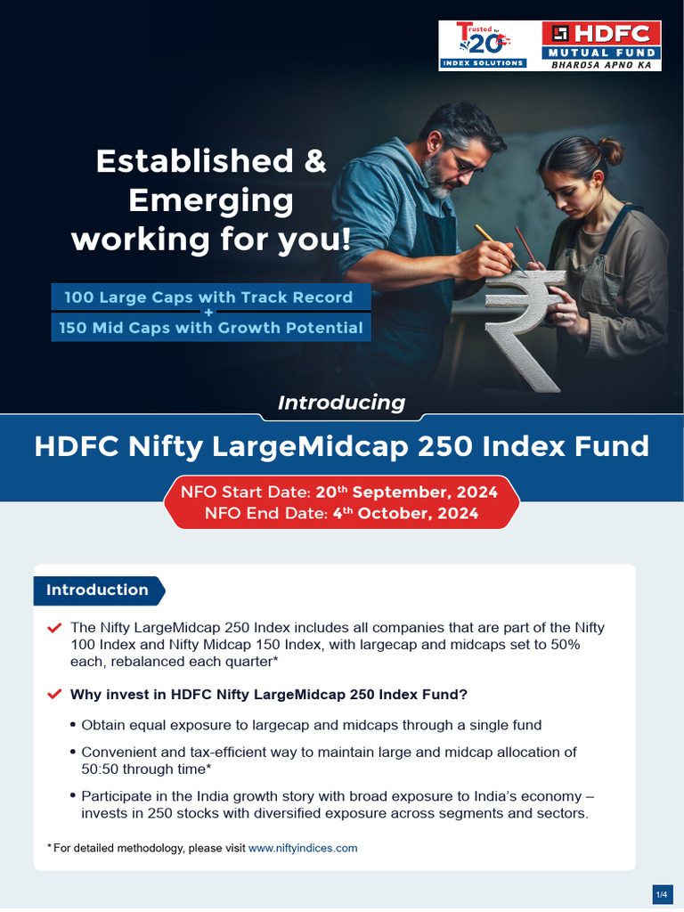 HDFC Nifty LargeMidcap 250 Index Fund - Leaflet | PDF