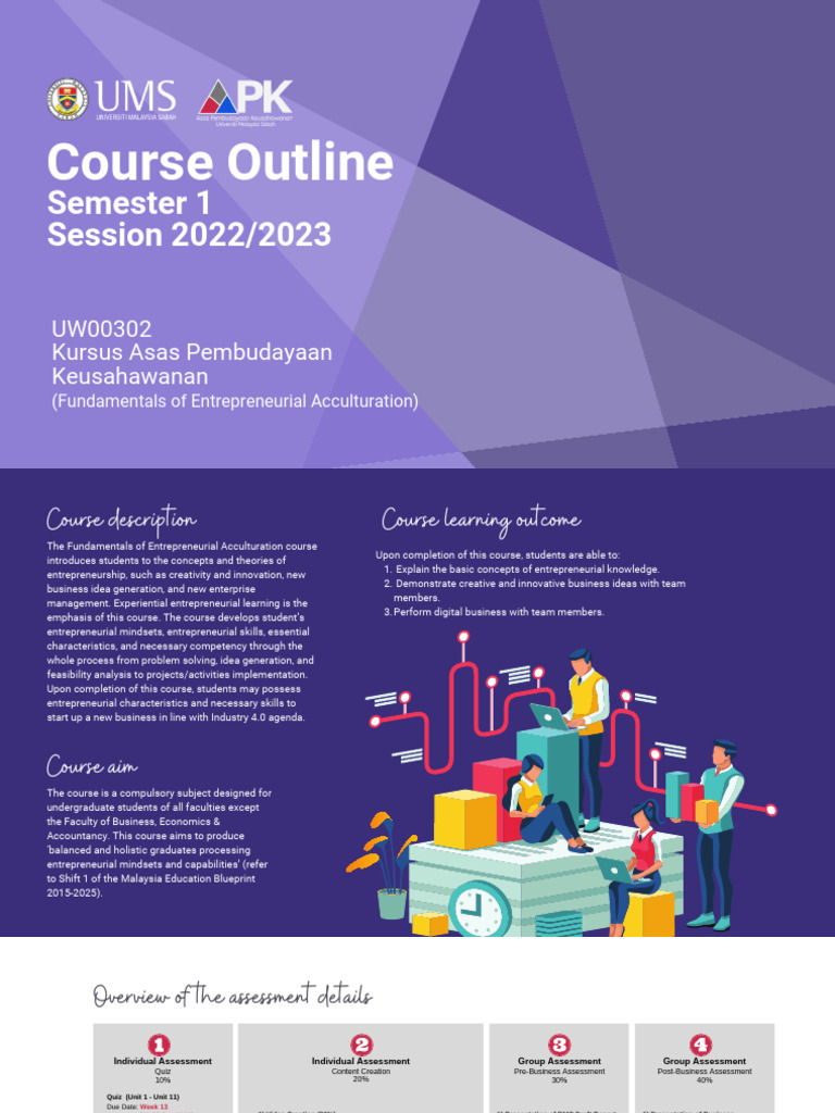 Course Outline: Semester 1 Session 2022/2023 | PDF