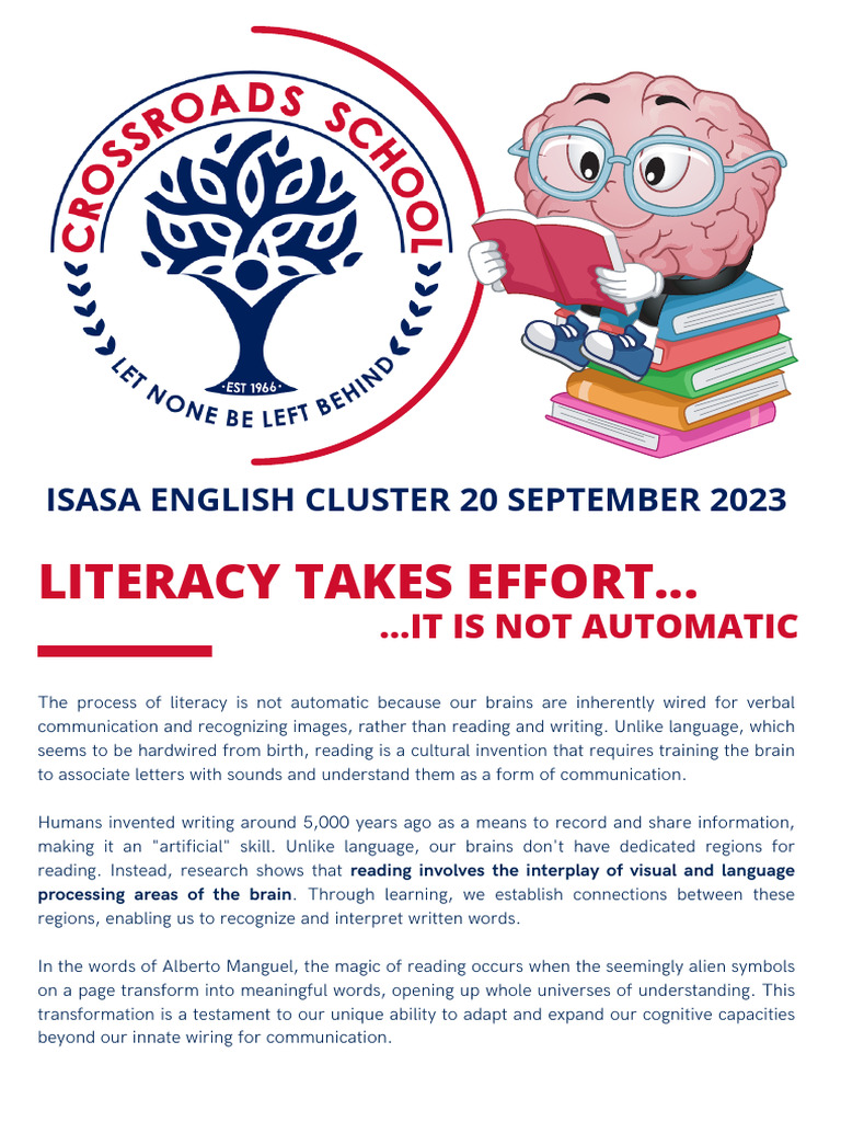 2023 English Cluster - Literacy Takes Effort Booklet | PDF