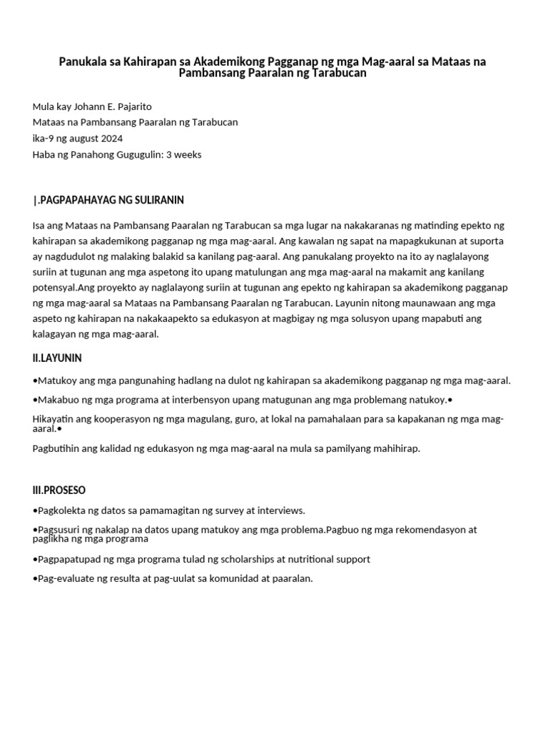 PANUKALA SA PAG-WPS Office | PDF