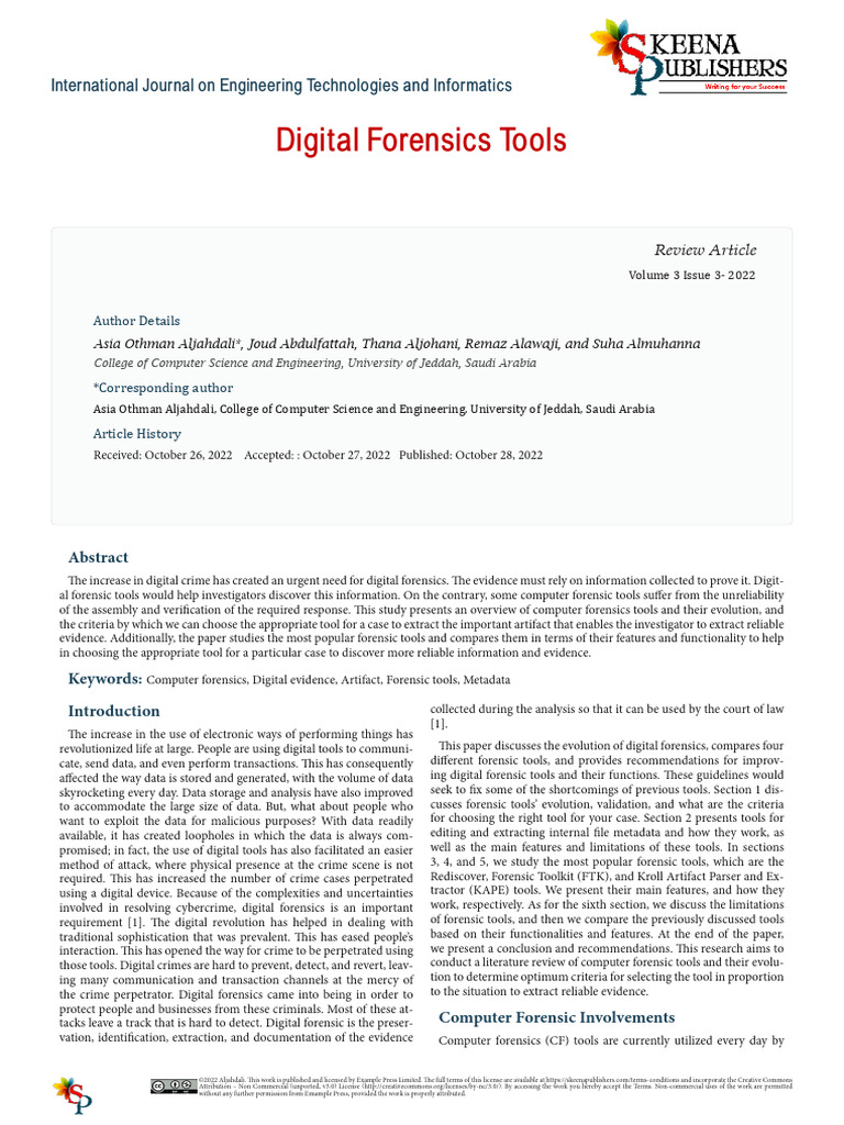 Digital Forensic Tools | PDF