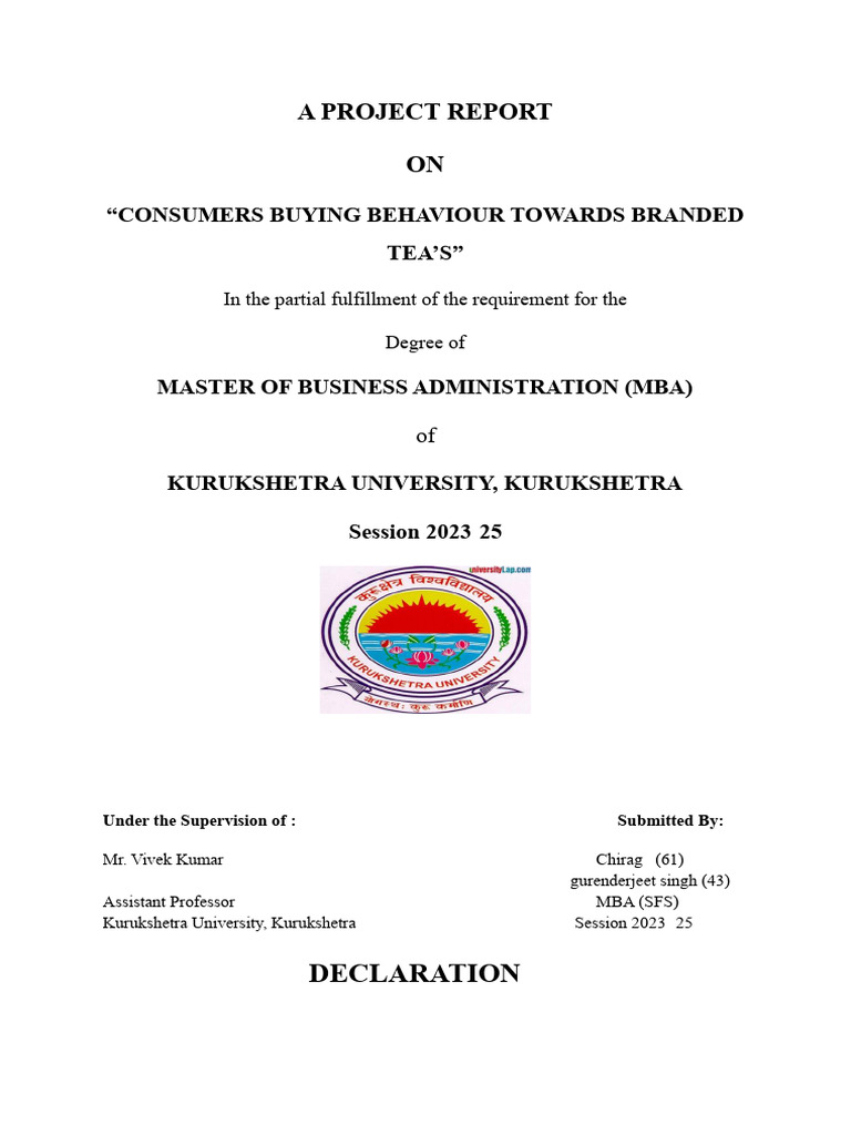 BRM PROJECT REPORT | PDF