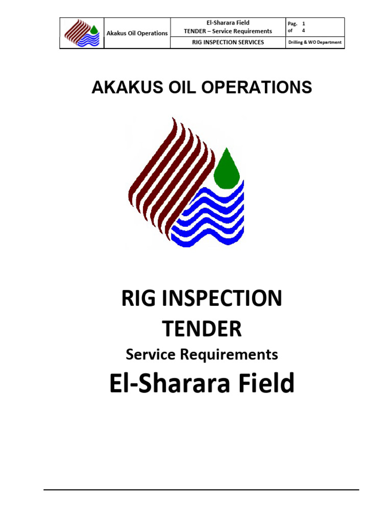 Service Requirements - Cost Breakdown - AOO RFQ Rig Inspection - 2024 ...