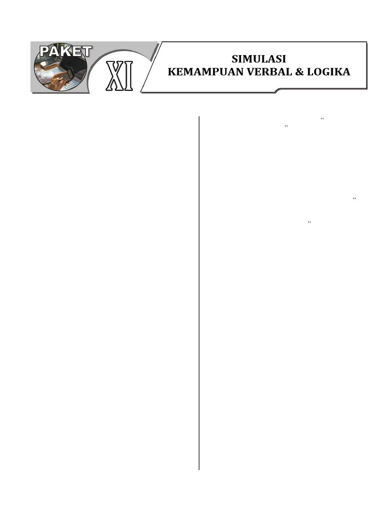 Soal Simulasi Verbal&logika | PDF