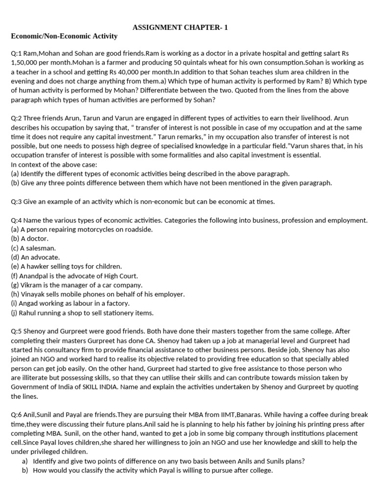 Assignment CH 1-1 | PDF