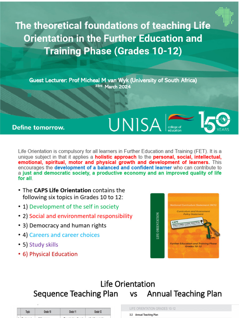 Life Orientation Learning Theories | PDF