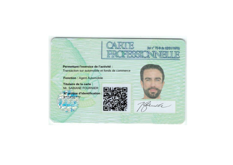 Carte Professionnelle - Officiel FR | PDF