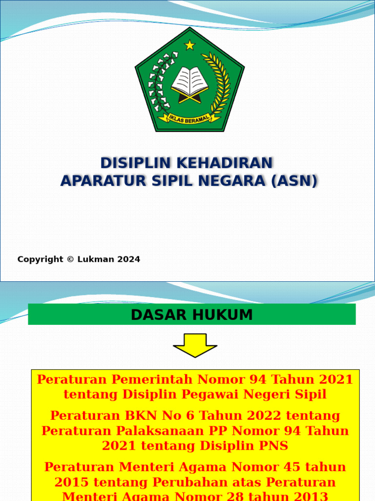 Disiplin Kehadiran ASN | PDF