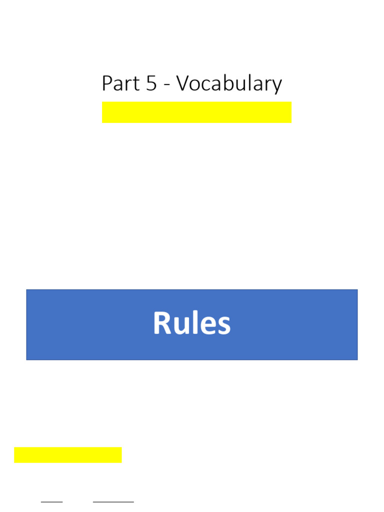 Part 5 - Vocabulary - Lesson 6 - Conjunction | PDF