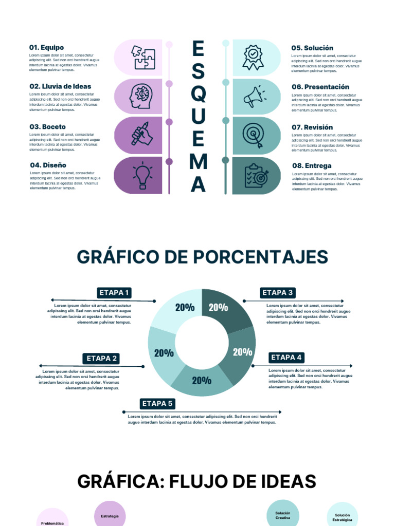 Presentación Esquemas y Gráficos Moderno Profesional Morado y Verde | PDF