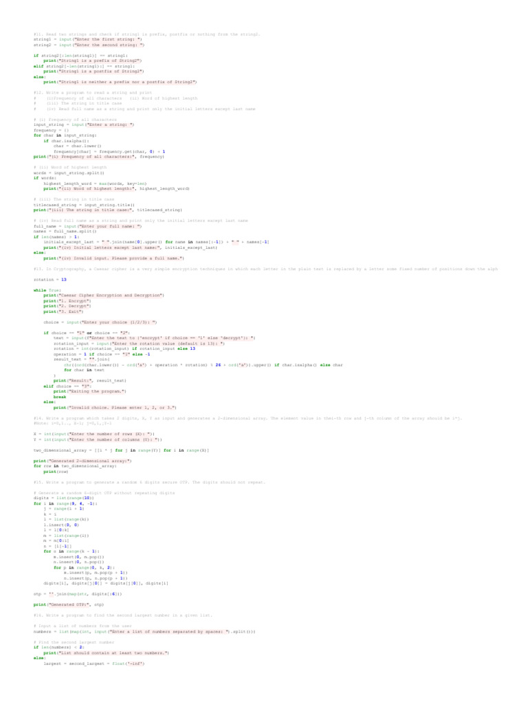 practical list | PDF
